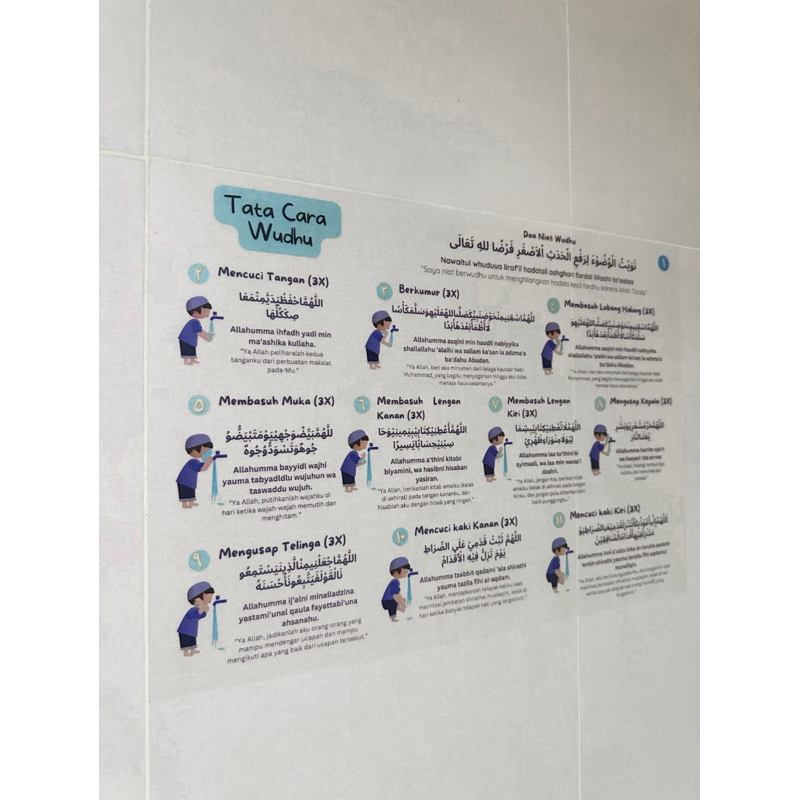 Jual Sticker transparent panduan wudhu islami | Shopee Indonesia