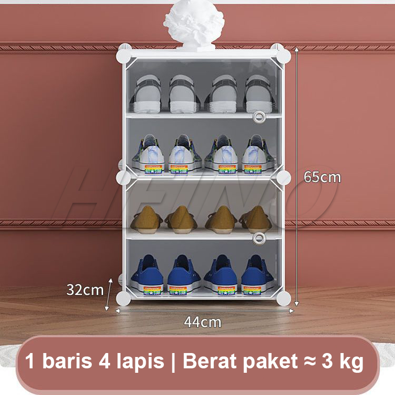 Jual HEINO Lemari rak sepatu kotak tertutup multi-layer rak sepatu ...