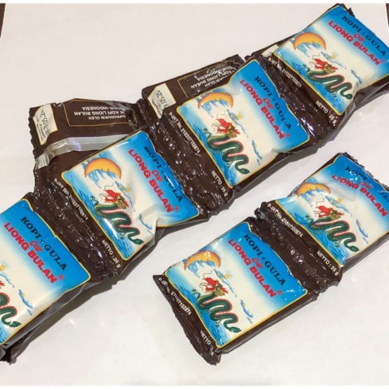 Jual Kopi Liong Bulan 25gr Per Pack isi 20 Sachet - Kopi Plus Gula ...