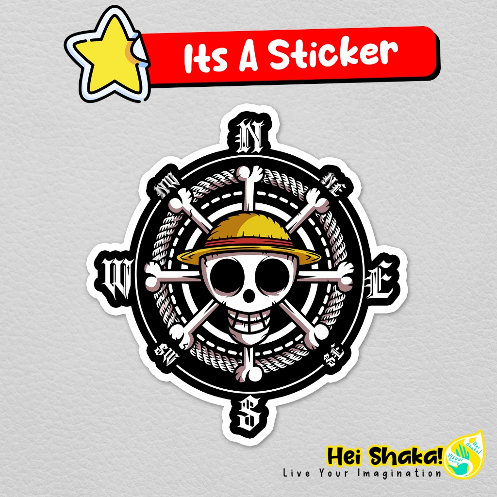 Jual Stiker One Piece Mugiwara Pirate Logo Sticker Anime Manga Jepang ...