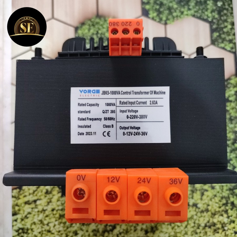 Jual VORGE Transformer Trafo Step Down JBK5 1000VA input 220V 380V output 36V 24V 12V | Shopee ...