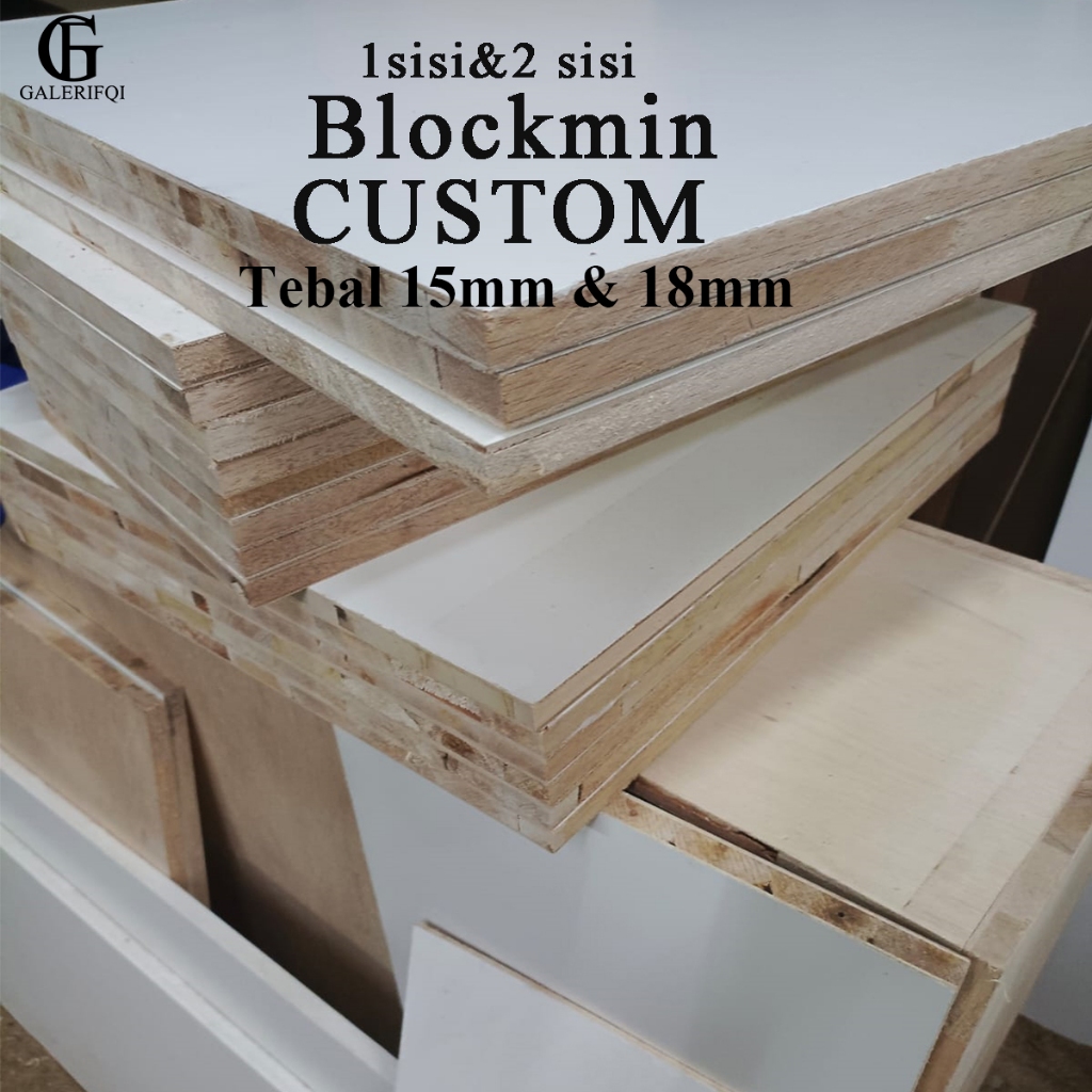 Jual Blockboard Melamin 18mm dan 15mm Custom / Block Melamin / Blokmin ...