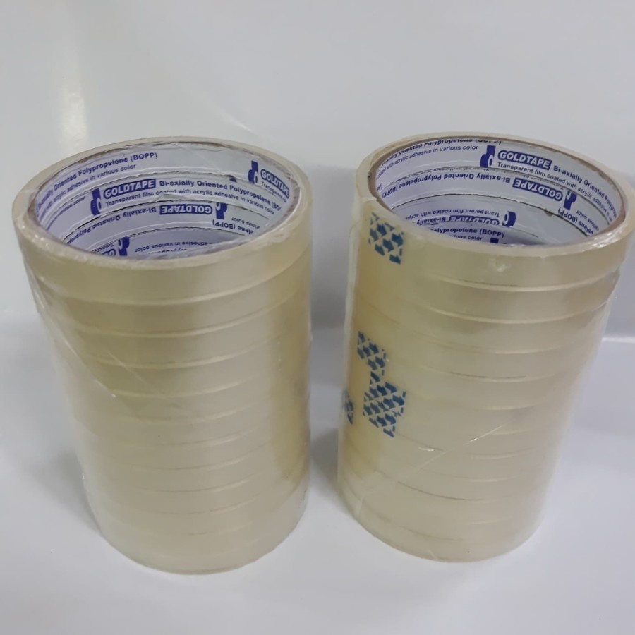 Jual Isolasi Bening (Stationary Tape) GOLDTAPE Biru / 12 mm / Solatip ...