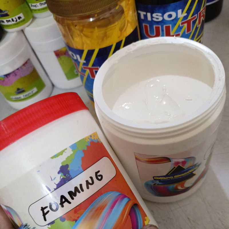 Jual Foaming | Foam ink | tinta sablon Timbul waterbase 1kg | Shopee ...