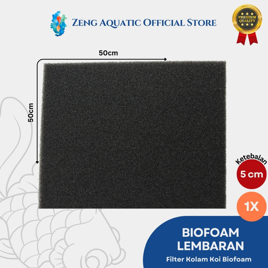 Jual Biofoam Lembaran Bio Foam 50 x 50 x 5 Busa Filter Kolam Tebal 5 CM ...
