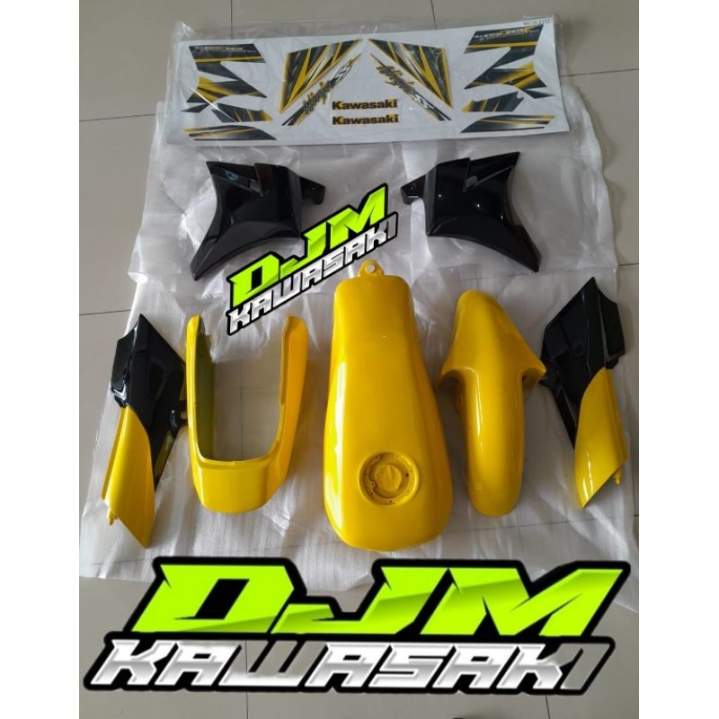 Jual PAKET FULL BODY SET NINJA 150 SS R KUNING ORIGINAL KAWASAKI ...