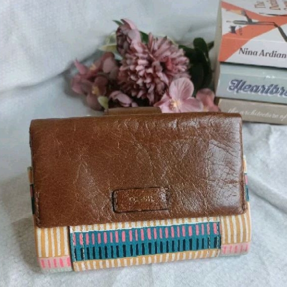 Jual Fossil Ellis Trifold Wallet / Dompet Fossil | Shopee Indonesia