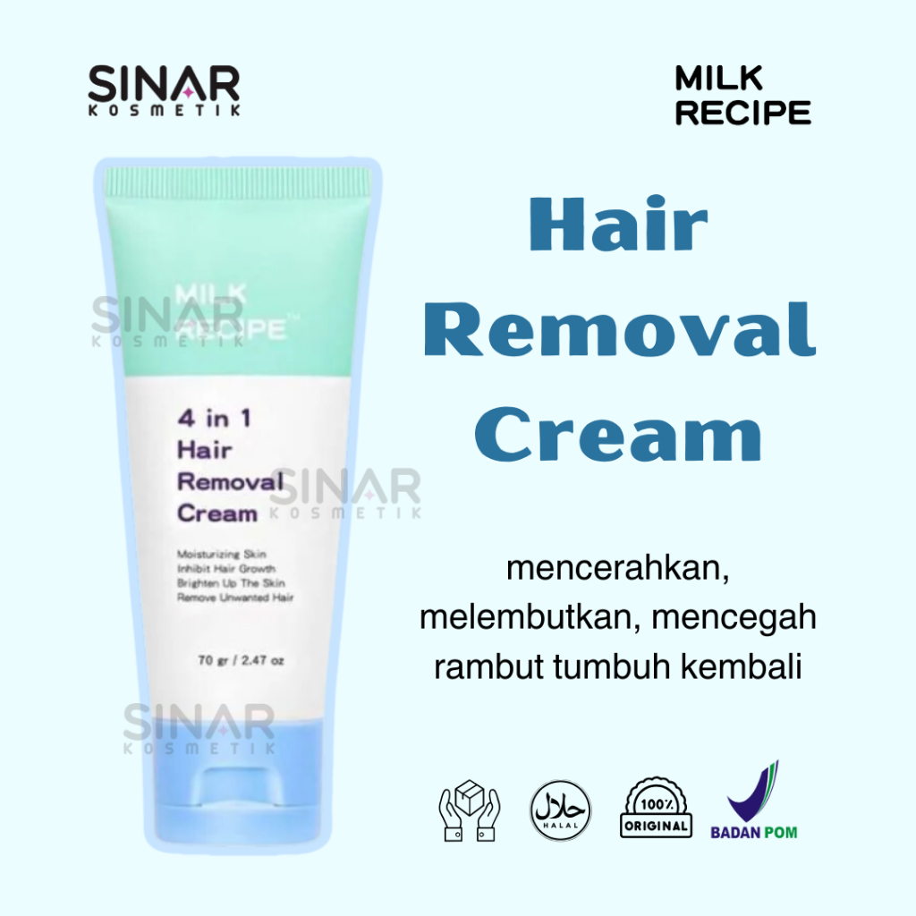 Jual Milk Recipe 4 in 1 Hair Removal Cream 70 gr | Krim Waxing Perontok ...
