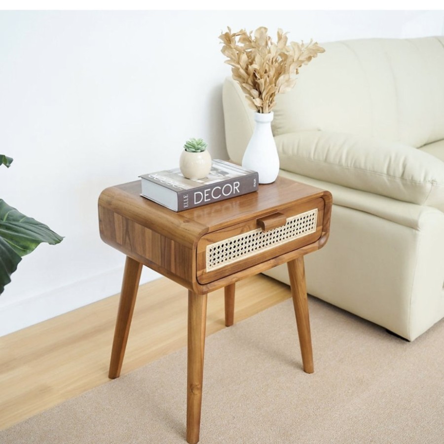 Jual meja side table minimalis jati, Side table minimalis Scandinavian ...