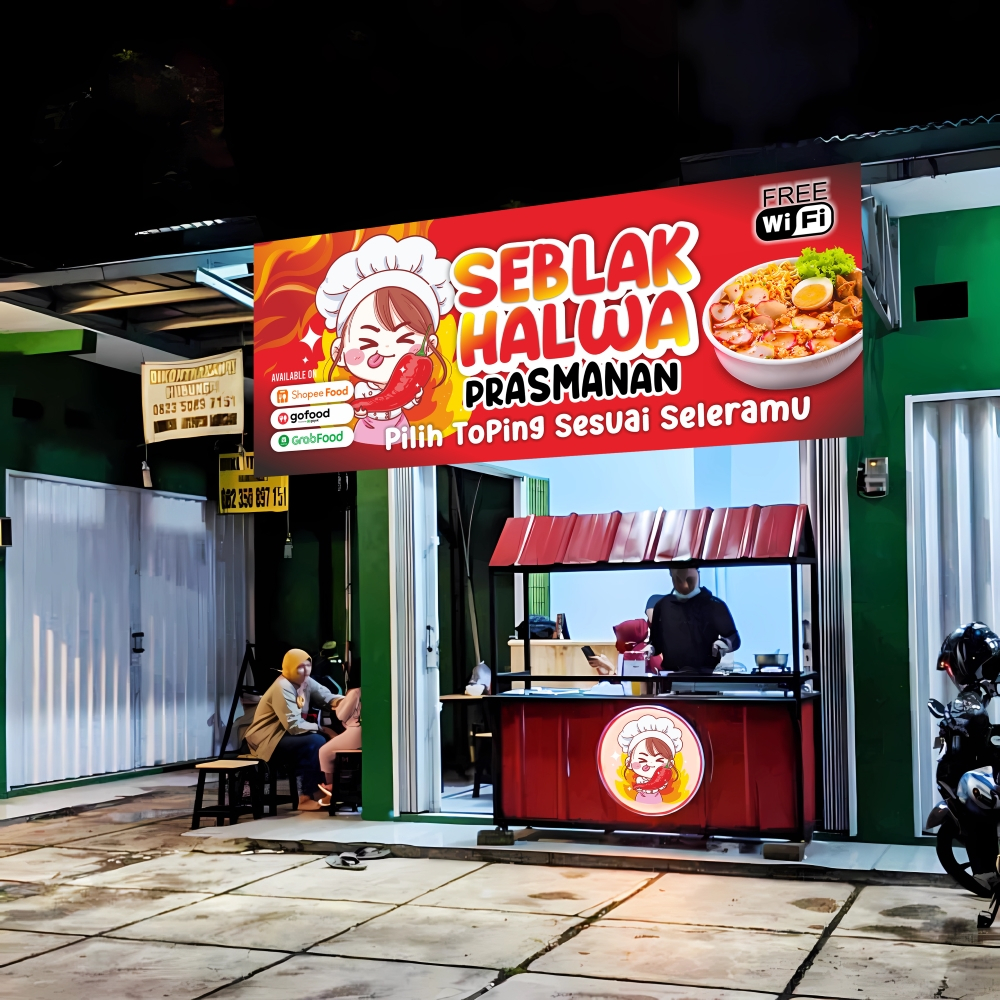 Jual Spanduk Banner Warung Seblak | Shopee Indonesia