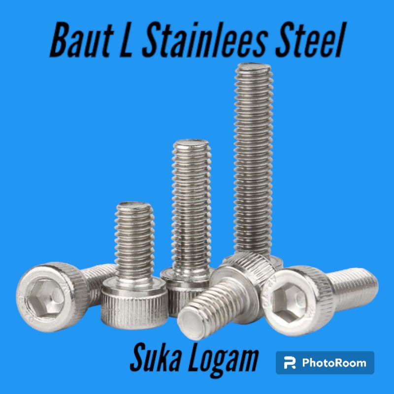 Jual Baut L M10 x 75 ( Panjang 7,5cm DRAT HALUS ) Stainless Steel 304 / Drat 14 / Kunci L8 ...