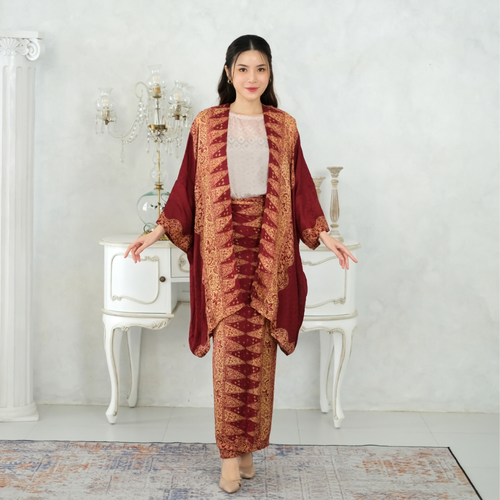 Jual KANIA Jupri Set Outer Kondangan dan Rok Lilit Batik Modern | Shopee Indonesia