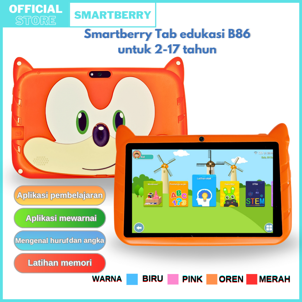 Jual SMARTBERRY I-WAWA B86 STUDY TAB GEN. 2 Kids Tablet / Tablet Anak ...