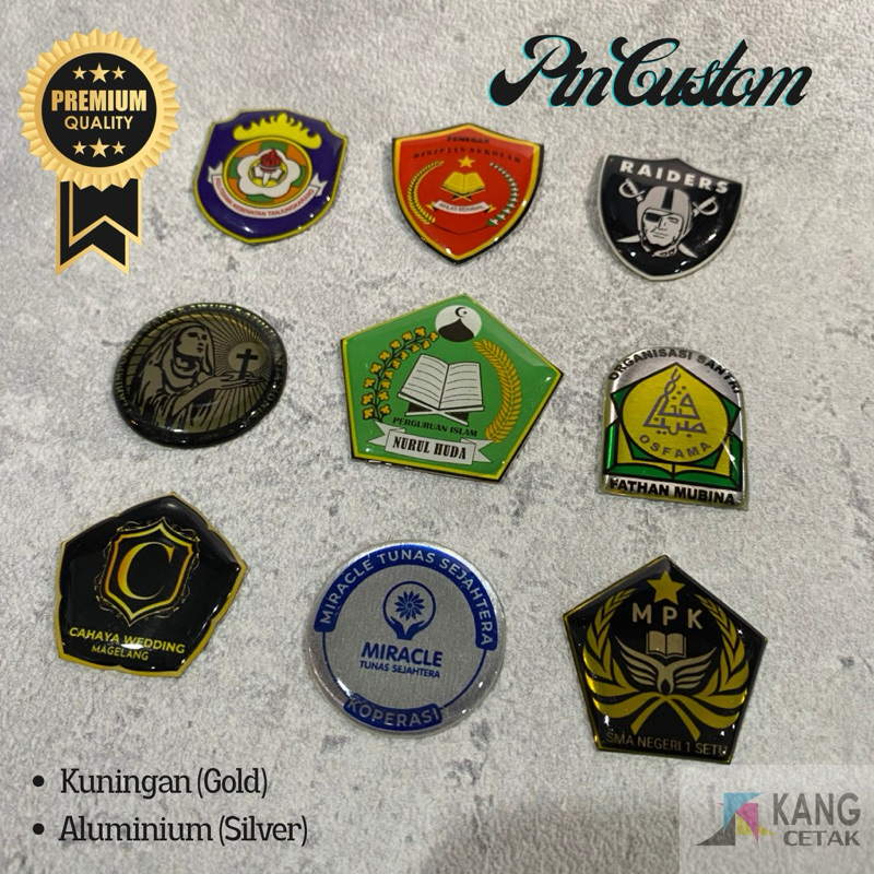 Jual Pin Custom Logo Desain Bebas | Pin bros resin cembung pakai peniti ...