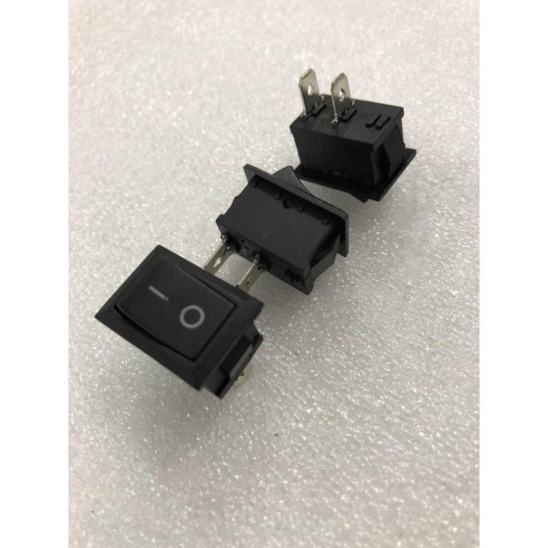 Jual 10pcs Rocker switch mini hitam 2 pin / 2 kaki ON OFF ROCKER ...