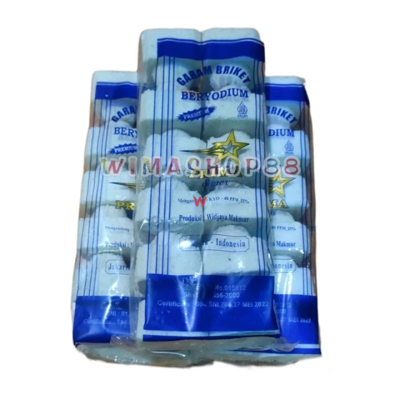 Jual GARAM BATA 10 PAK / GARAM BRIKET BERYODIUM PRISMA SUPER 450 GRAM ...