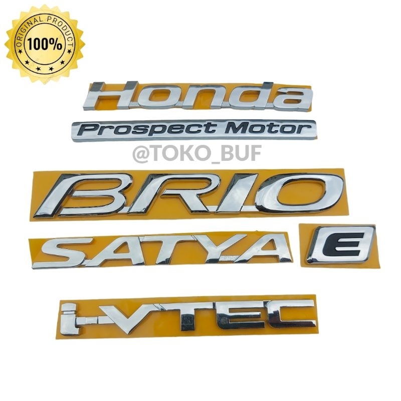Jual Emblem Honda Brio Satya 2013-2017 Original / Tulisan Logo Honda ...