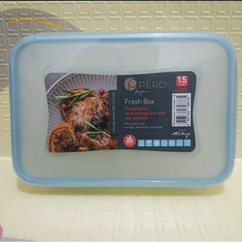 Jual Pero Rectangular Lunch Box with Divider / Tempat Makan Sekat ...