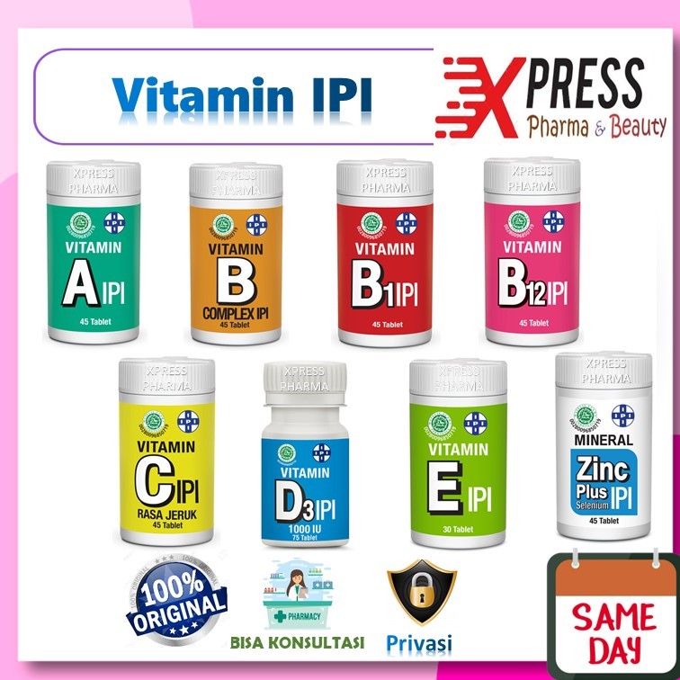 Jual ⚡XPRESS⚡ Vitamin ipi A / B1 / B12 / B complex Komplek / C Cipi ...