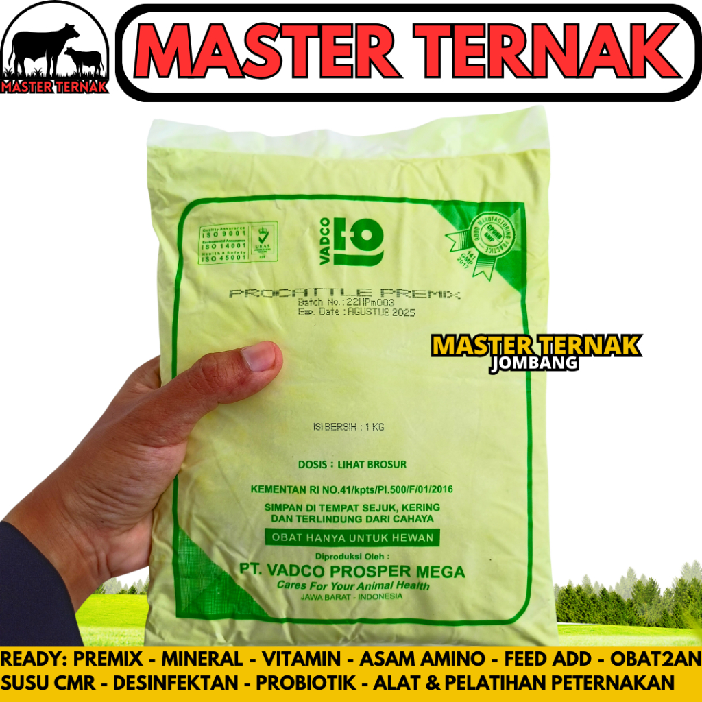 Jual PROCATTLE PREMIX 1 Kg VADCO - PRO CATTLE Premix VADCO Vitamin ...