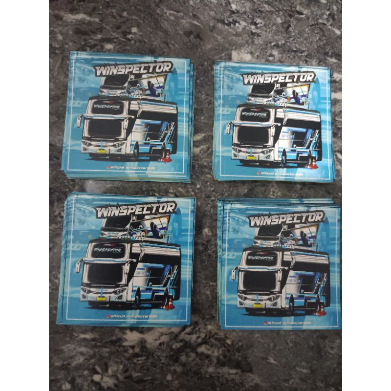 Jual stiker bus terbaru winspector v2 isi 52 pcs | Shopee Indonesia