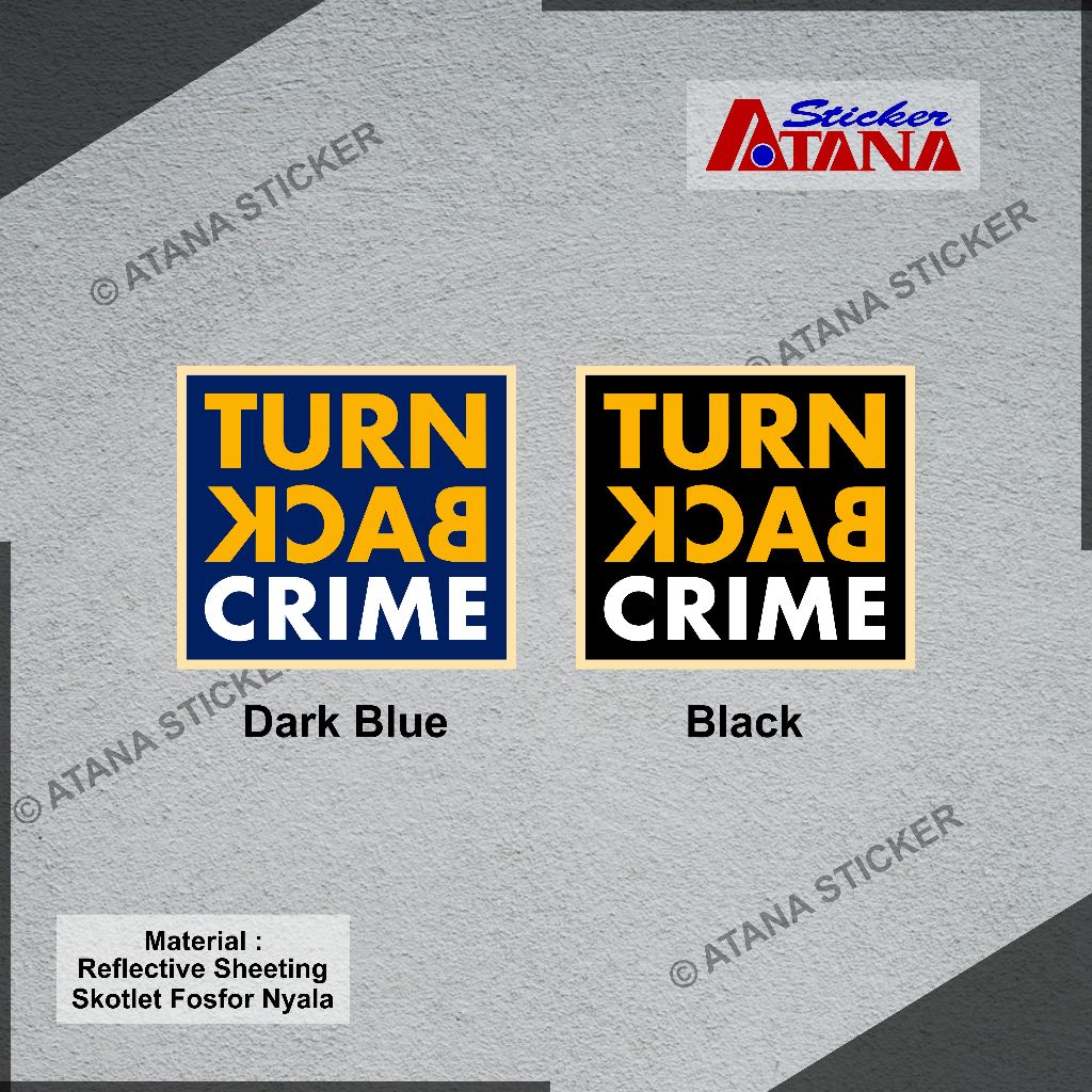 Jual Stiker Cutting Turn Back Crime Interpol Police Polri Polisi Cyber ...