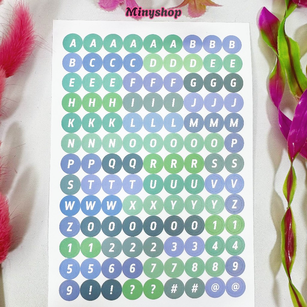 Jual sticker Abjad Alphabet Sticker Huruf Aestetic Kreatif Untuk Binder ...