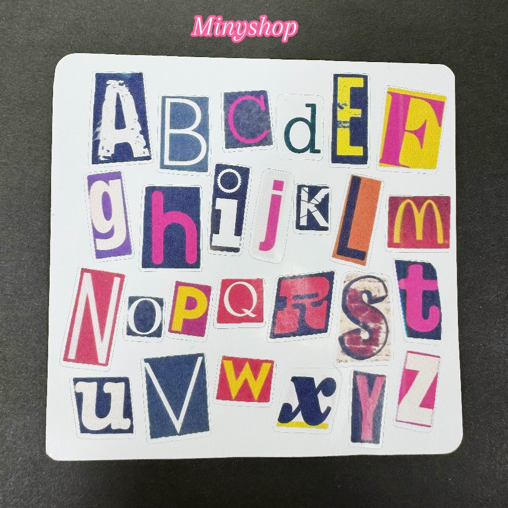 Jual sticker Abjad Alphabet Sticker Huruf Aestetic Kreatif Untuk Binder ...