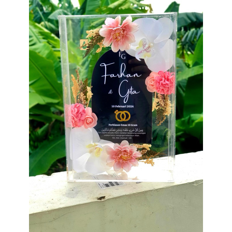 Jual BINGKAI MAHAR PERNIKAHAN FULL AKRILIK MAHAR AESTHETIC MAHAR UANG ...