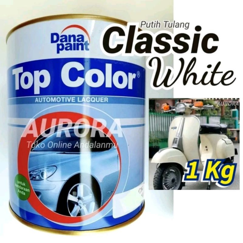 Jual Cat Top Color Classic White 2127 Putih Tulang Putih Klasik 1Kg ...