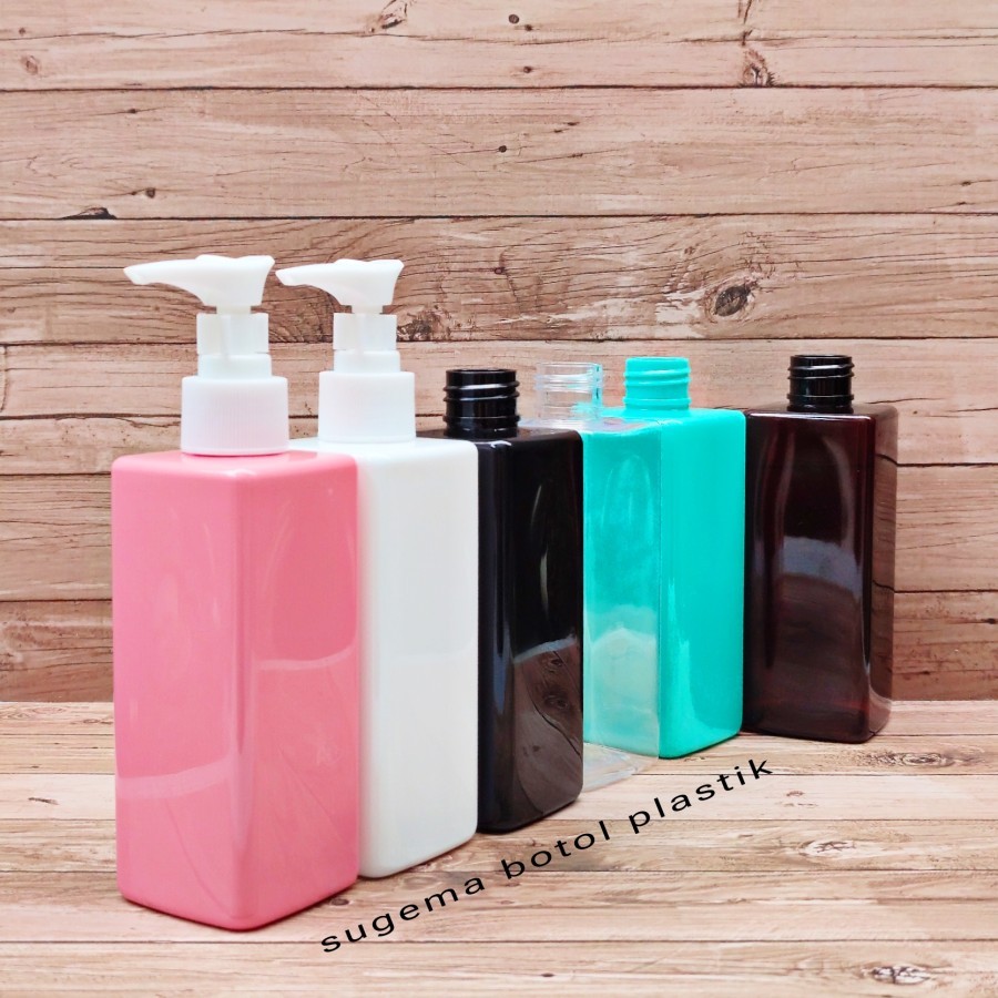 Jual Botol Pump 250 Ml / Botol Plastik Pet 250 Ml Kotak Parian Warna ... Jual Botol Pump 250 Ml / Botol Plastik Pet 250 Ml Kotak Parian Warna ...