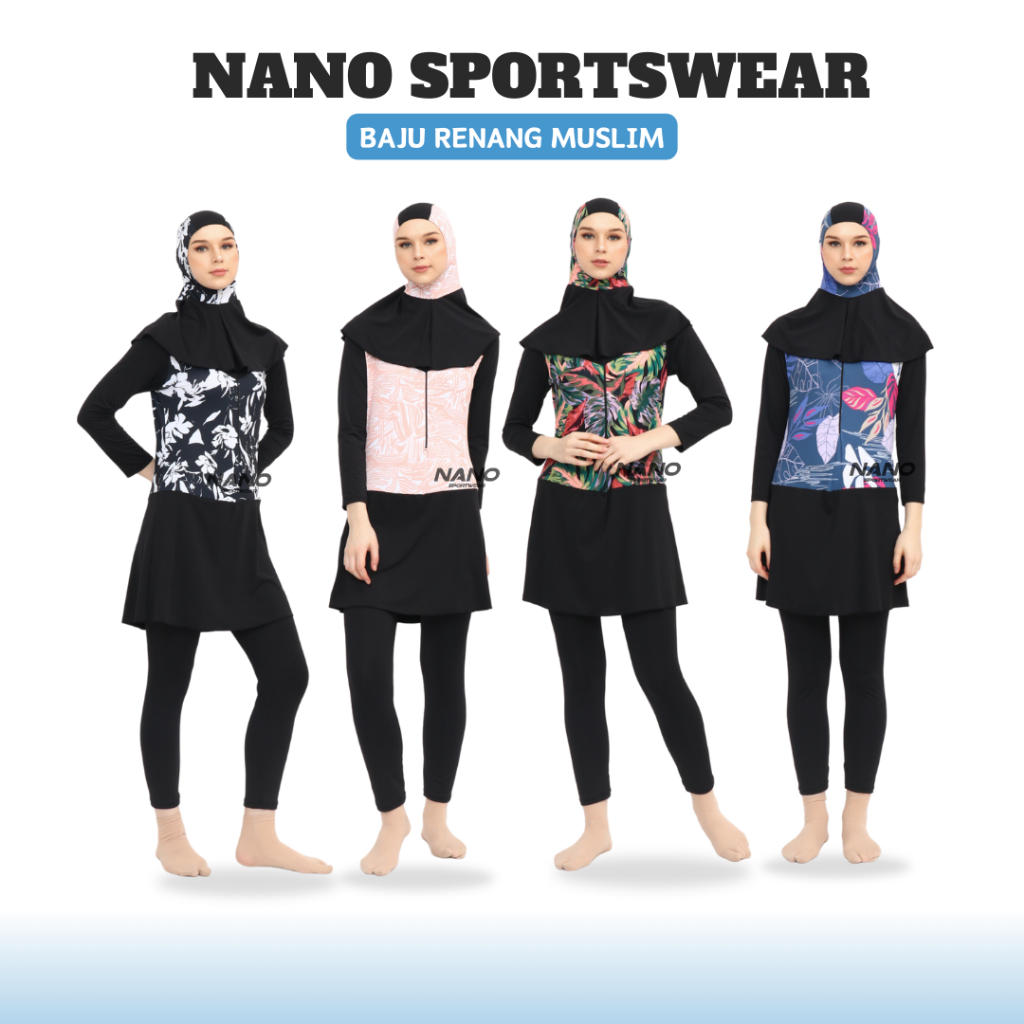 Jual NANO SPORTSWEAR BAJU RENANG MUSLIM DEWASA / BAJU RENANG MUSLIM ...