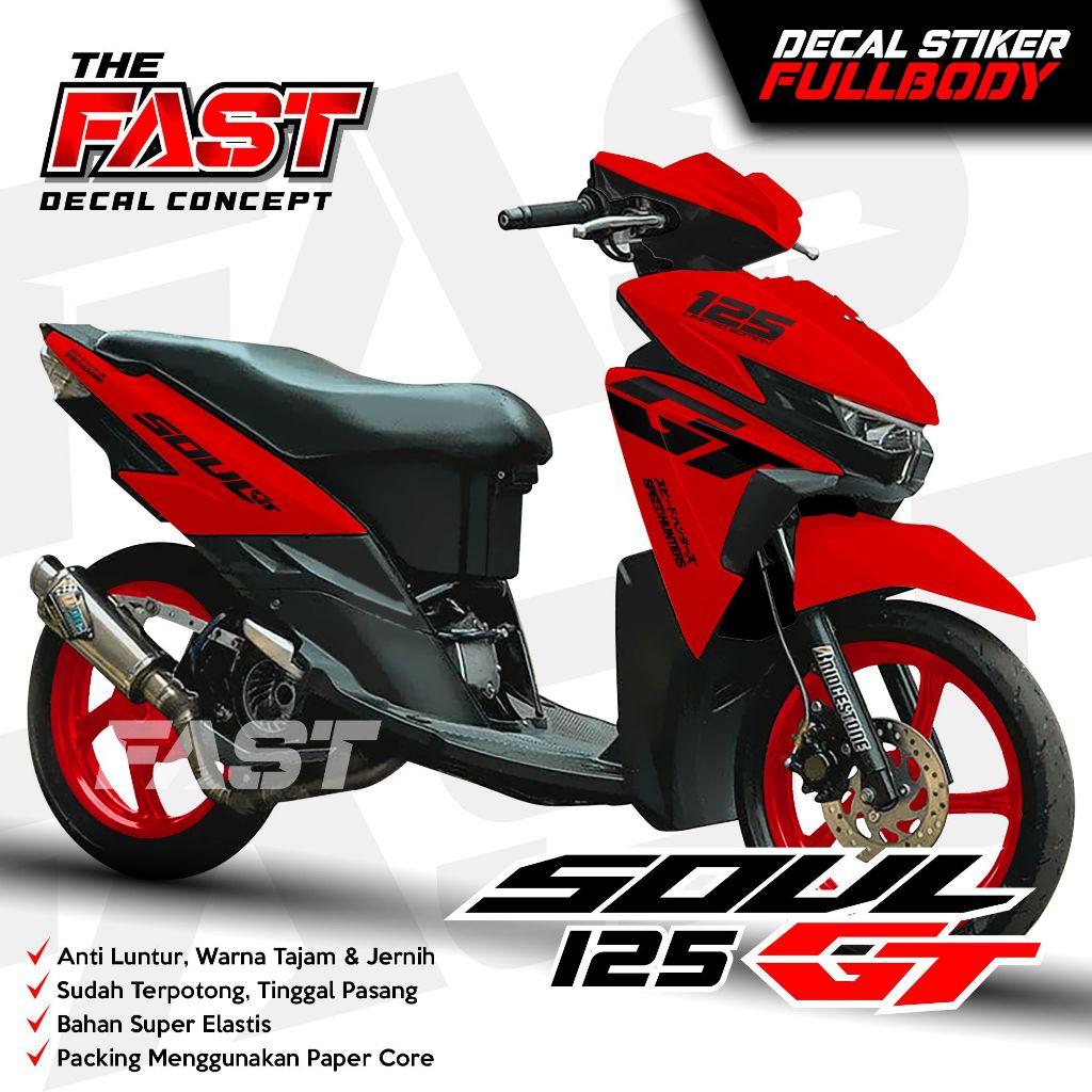 Jual Decal Stiker Yamaha Soul GT 125 Fullbody Polos Simpel Decal stiker ...