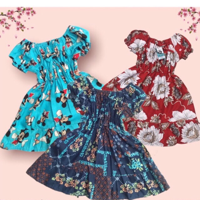 Jual Daster/dress kerut bayi lucu gemes bahan rayon full obras jahitan ...