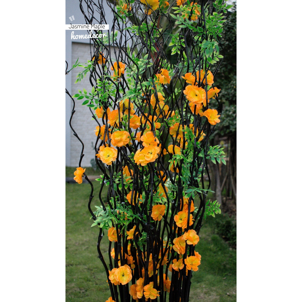 Jual bunga bambu ulir hias 20 Btg Bambu Ulir Hitam Anyelir Kuning ...