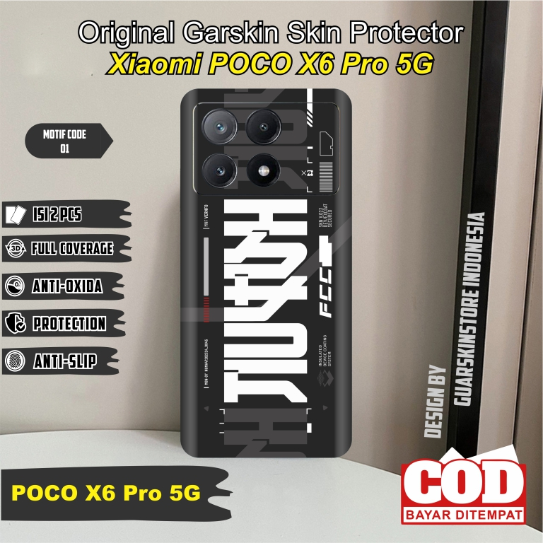 Jual Garskin's Skin Protector Xiaomi POCO X6 Pro 5G Motif 01-05 Bisa ...