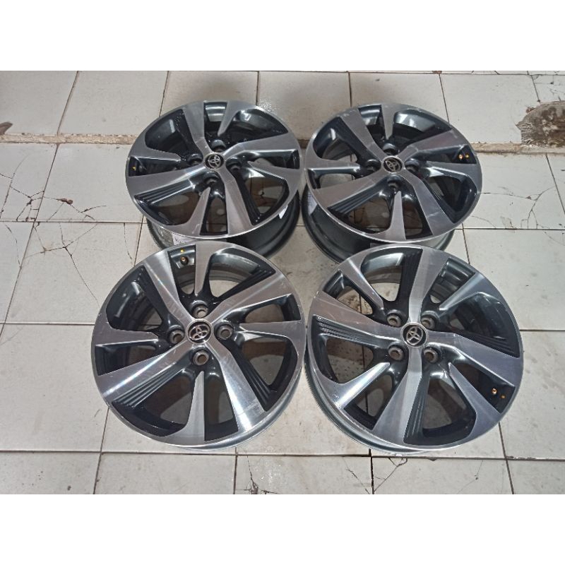 Jual Jual Velg Copotan Mobil Bekas Yaris TRD ring 16 lebar 6 et 42 baud 4x100 warna Grey polish ...