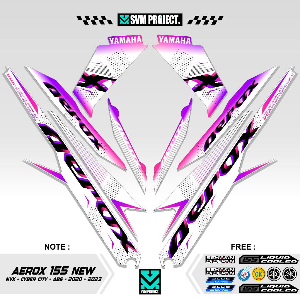 Jual STRIPING AEROX 155 NEW CYBER CITY MOTIF 4 / STIKER AEROX 155 ...