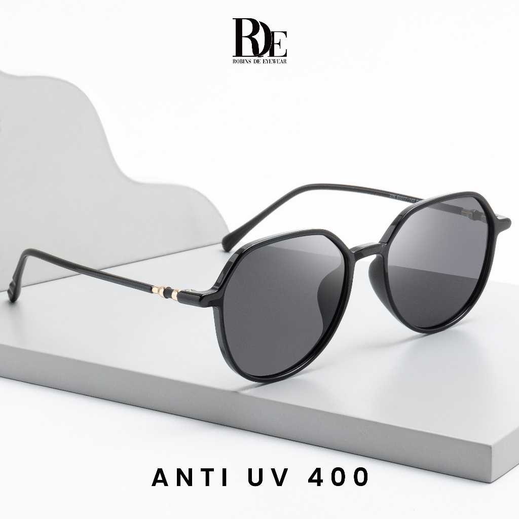 Jual SALE Robins Kacamata Hitam Geometric Polarized Anti UV 400 Fashion Pria Wanita Bisa Minus ...