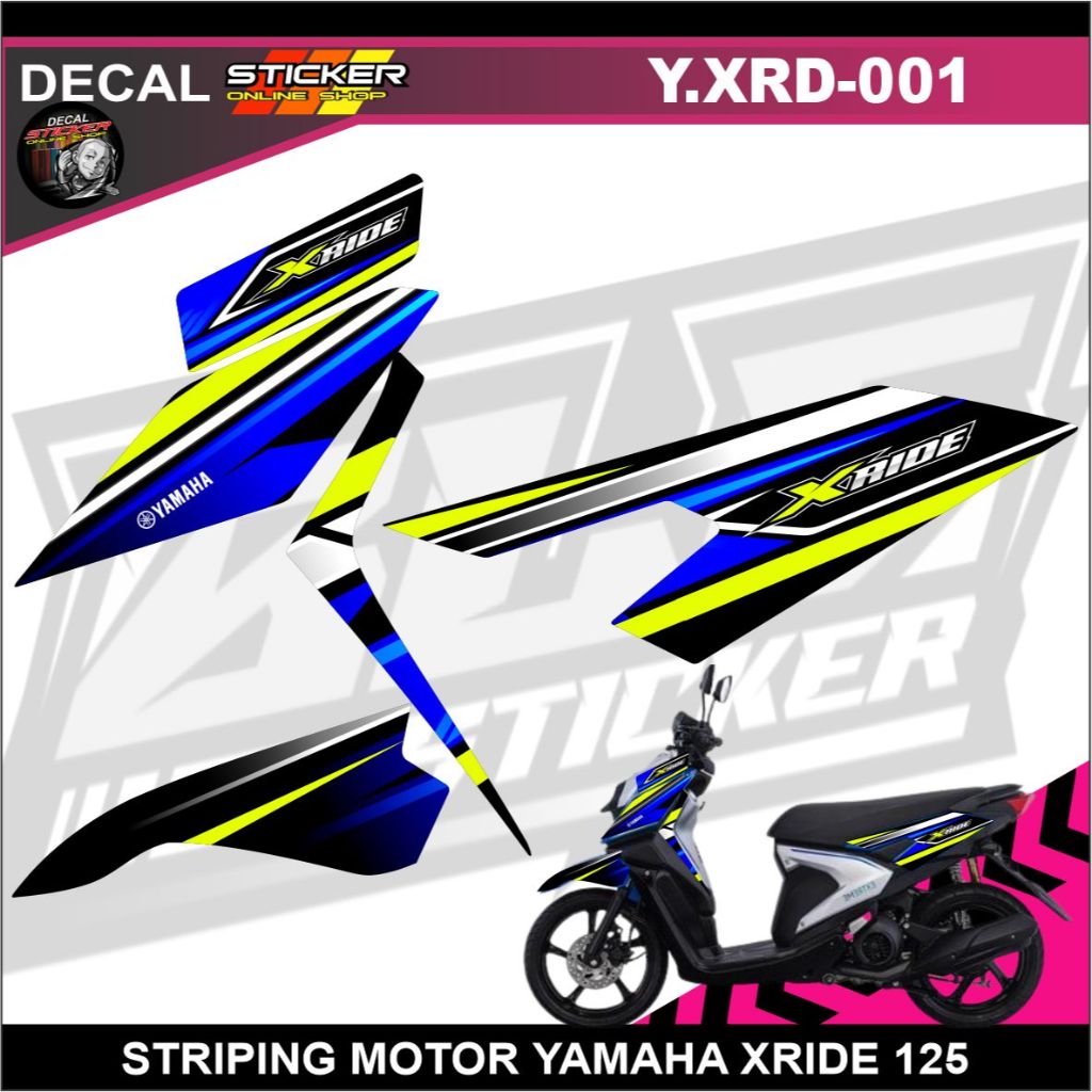 Jual STIKER MOTOR YAMAHA XRIDE 125 STICKER DECAL PRINT STRIPING RACING ...