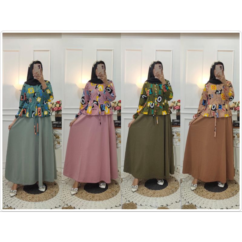 Jual Gamis VOXY BUSUI Mayung Bawah Model Kayak Setelan Rok | Shopee ...