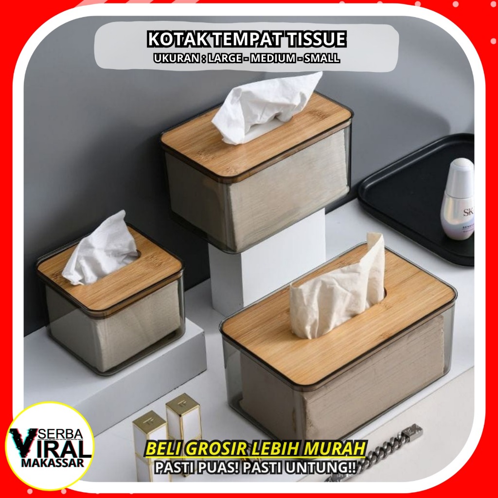 Jual Kotak Tempat Tissue Bening Ukuran Small / Tempat Tissue Cantik ...