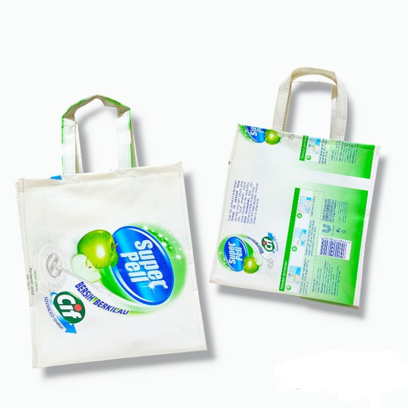 Jual TAS DAUR ULANG / TAS BELANJA DARI BUNGKUSAN MULTO / SUNLIGHT ...