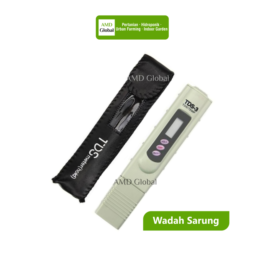 Jual TDS Meter Hidroponik / TDS 3 Alat Ukur Air PPM Wadah Sarung | Shopee Indonesia