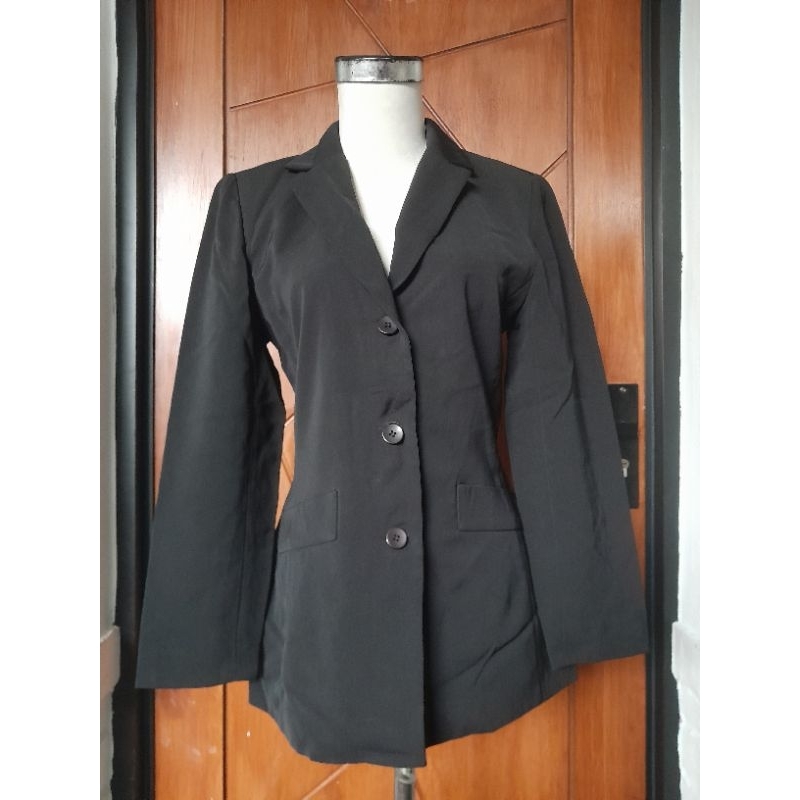 Jual BLAZER HITAM/BLAZER WISUDA/BLAZER KANTOR | Shopee Indonesia