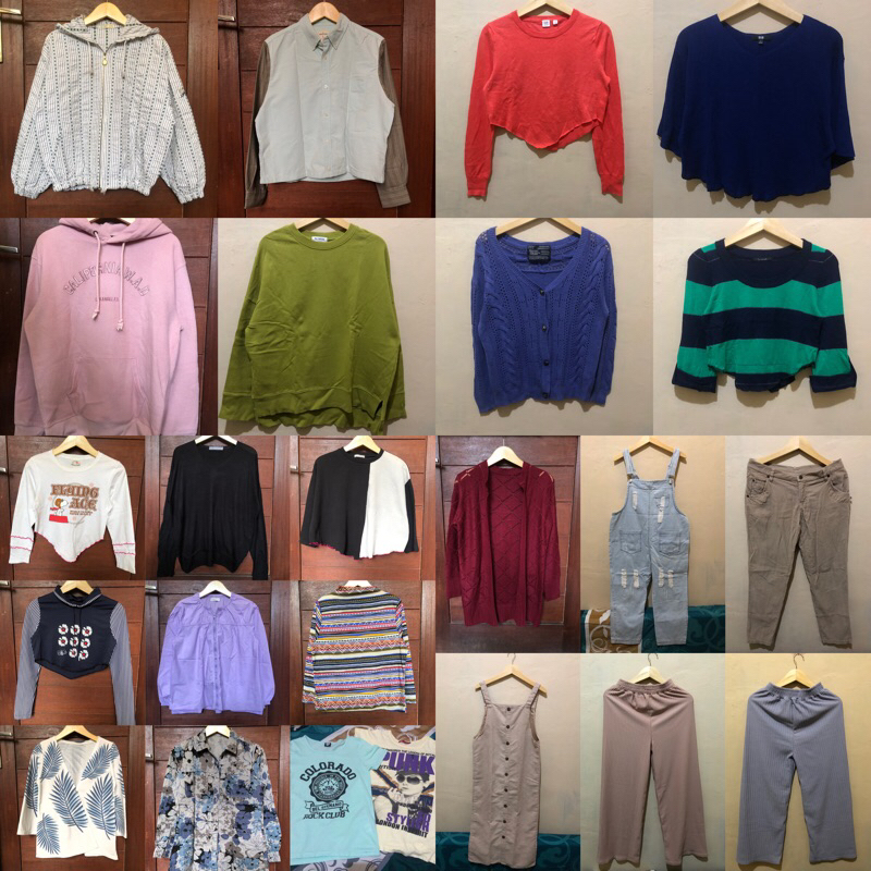 Jual #VOL.II THRIFT ALL ITEMS 20k • Crop Top, Polo Crop, Sweater, Inner ...