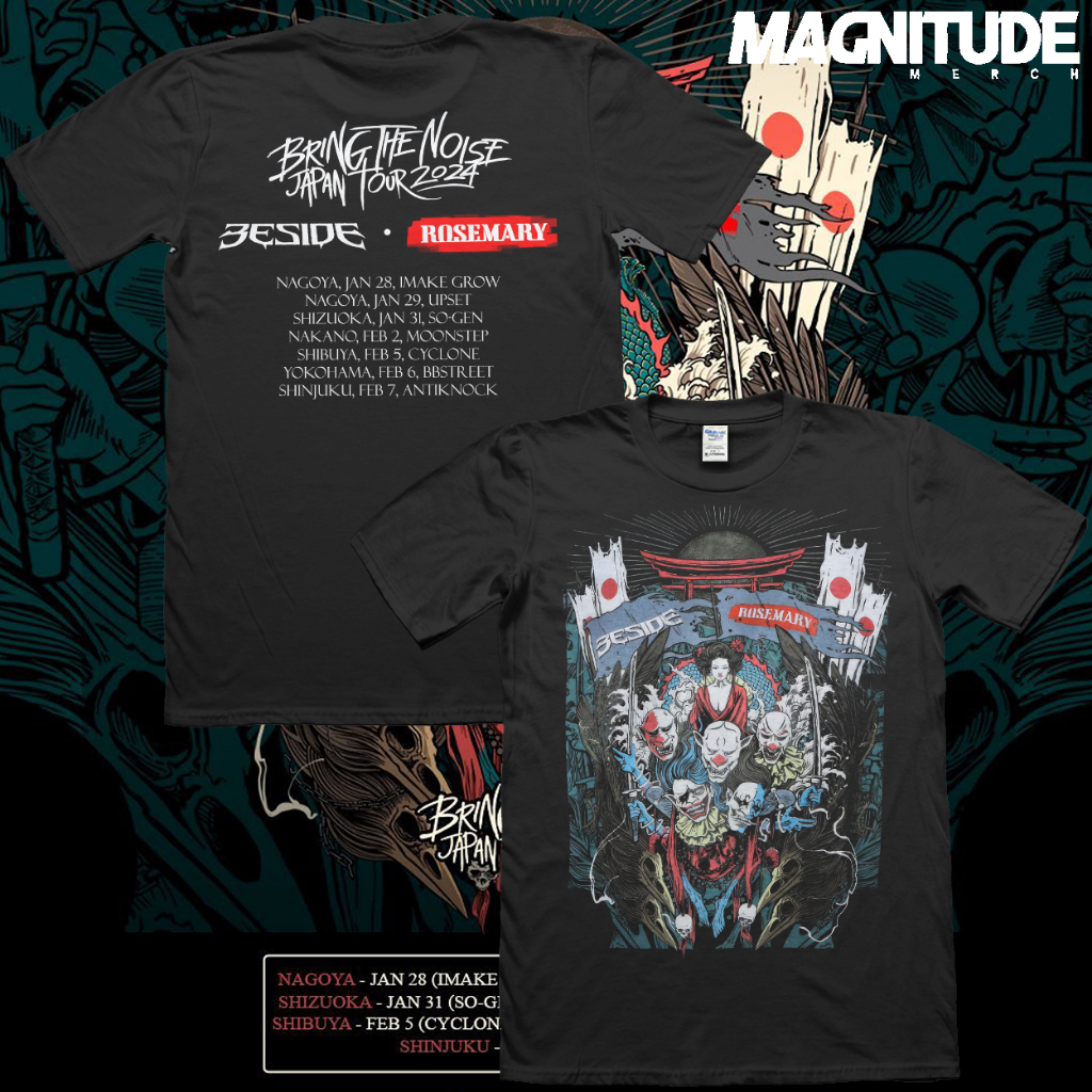 Jual Magnitude T-Shirt BESIDE X ROSEMARY - JAPAN TOUR 2024 | Kaos musik ...