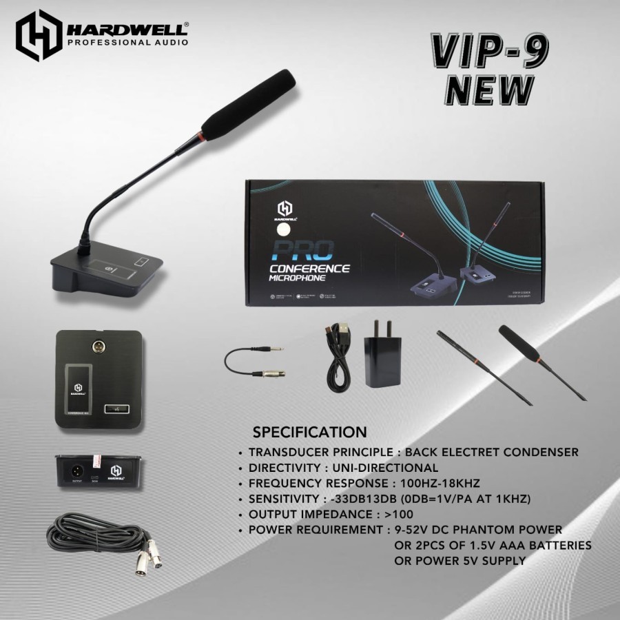 Jual MIC GOOSENECK HARDWELL VIP 9 VIP9 PODIUM MEJA Mimbar Imam Rapat ORIGINAL GARANSI | Shopee ...