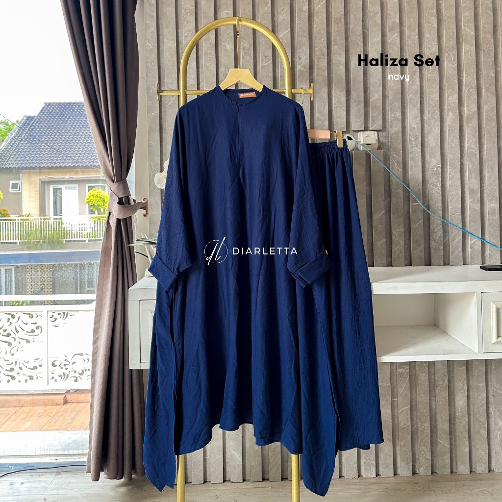 Jual Haliza Set Rok Abaya Malayu Jumbo Set Melayu Viral Polo Linen BY ...