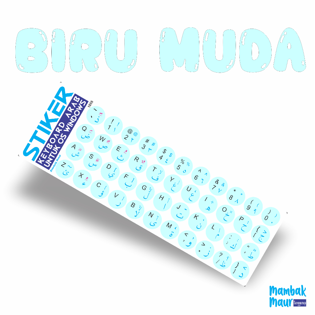 Jual STIKER KEYBOARD ARAB BULAT MELINGKAR BAHAN VINYL (PLASTIK) ANTI ...